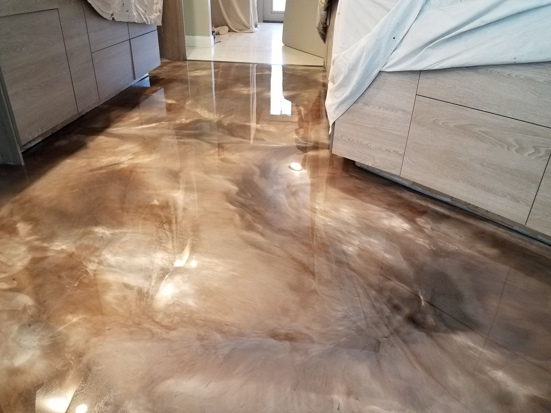 Residential Metallic Epoxy Systems - All Bright Flooring and Restoration